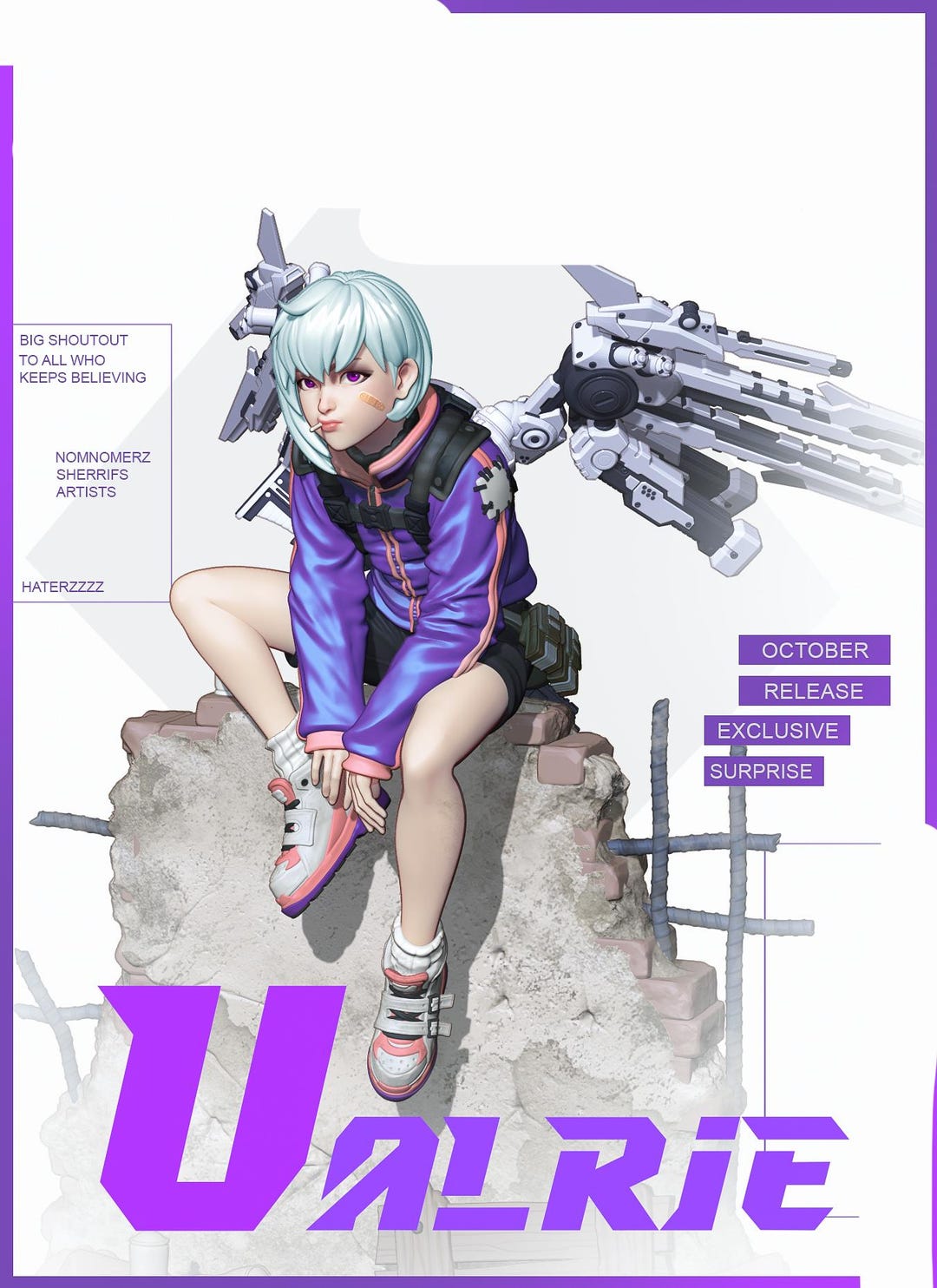 Robot Wing Girl 3D STL File, 3D Digital Printing - Etsy