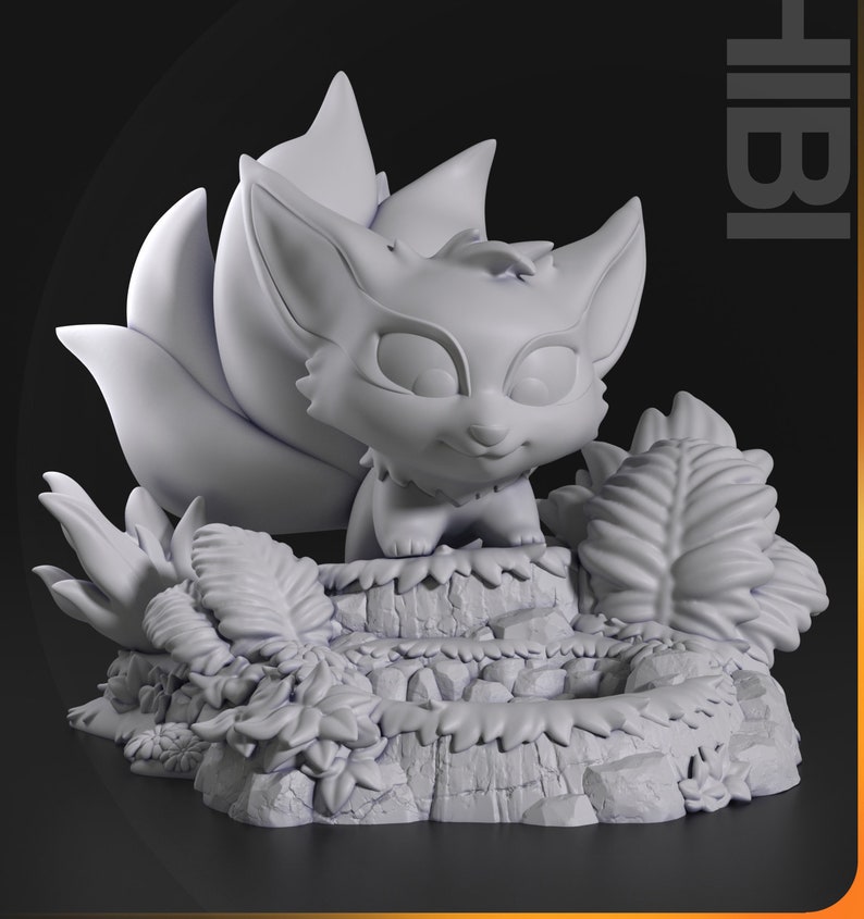 Chibi Nine Tail 3D STL File, 3D Digital Printing - Etsy Australia
