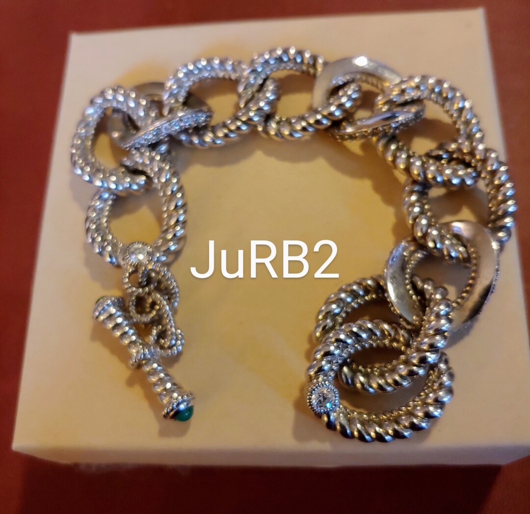 Judith Ripka Sterling Chain Bracelet - Etsy