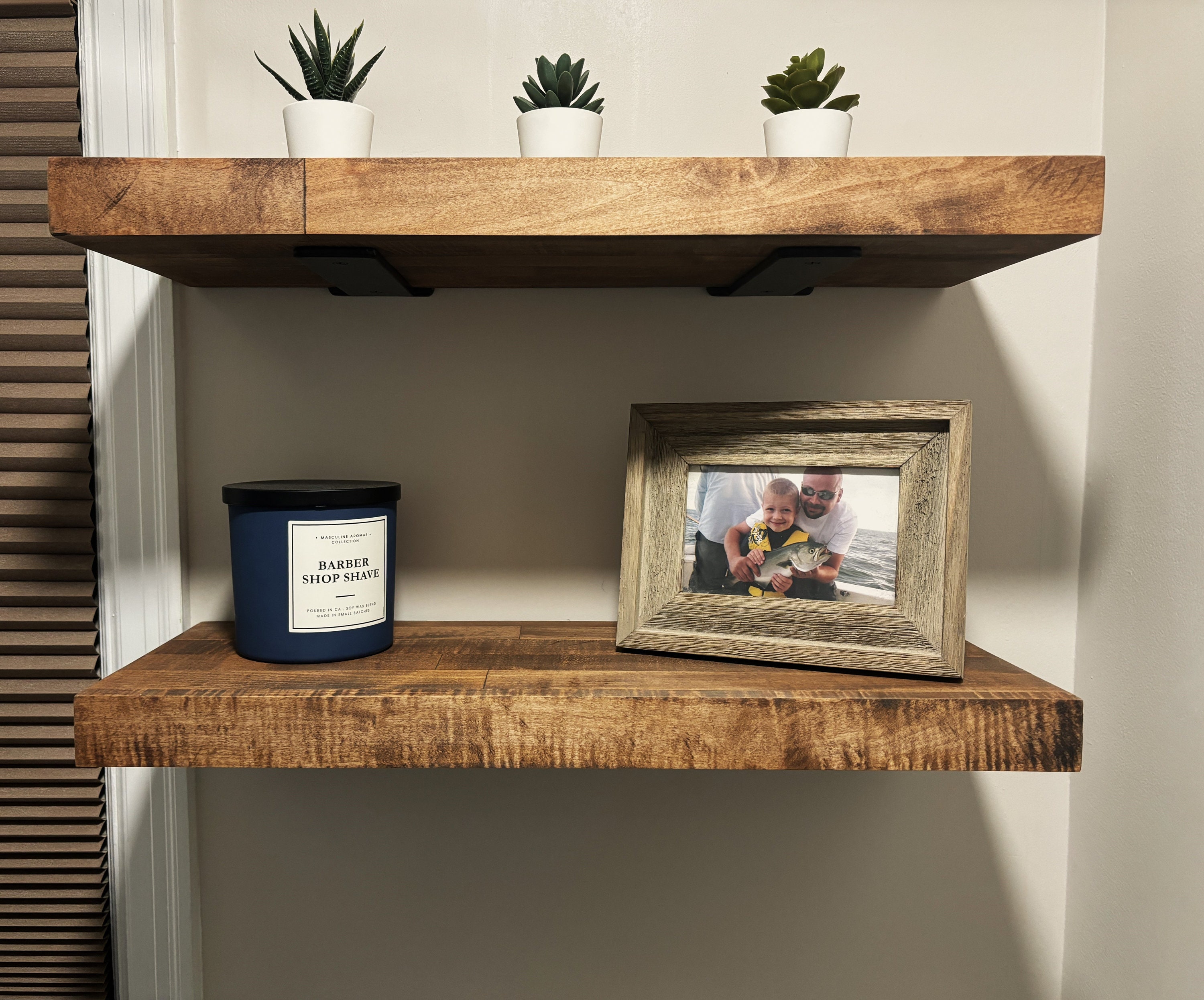 Reclaimed Hardwood Butcher Block Shelves - Etsy