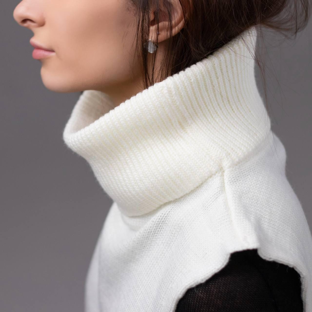 Turtleneck Dickie, Knit Mohair Dickie, Mock Turtleneck, Dickie Collar ...