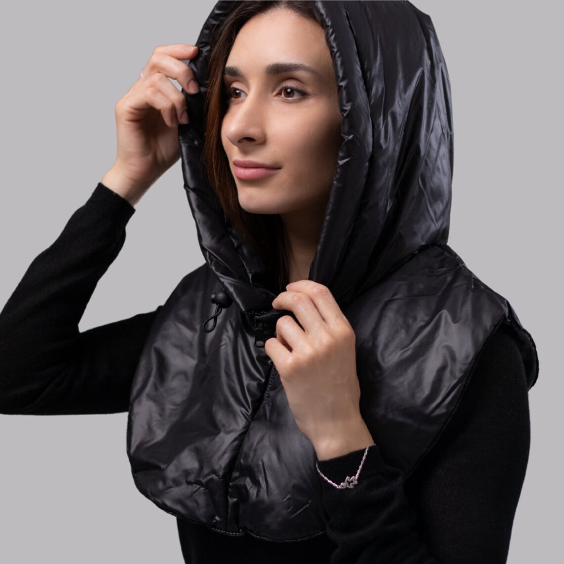 Balaclava Hood, Waterproof Hooded Cowl, Hooded Scarf, Windproof Hood ...