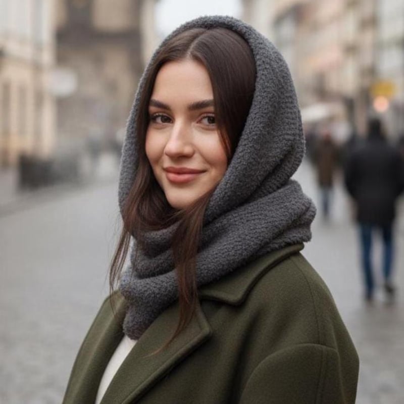 Hooded Snood With Wool - Etsy