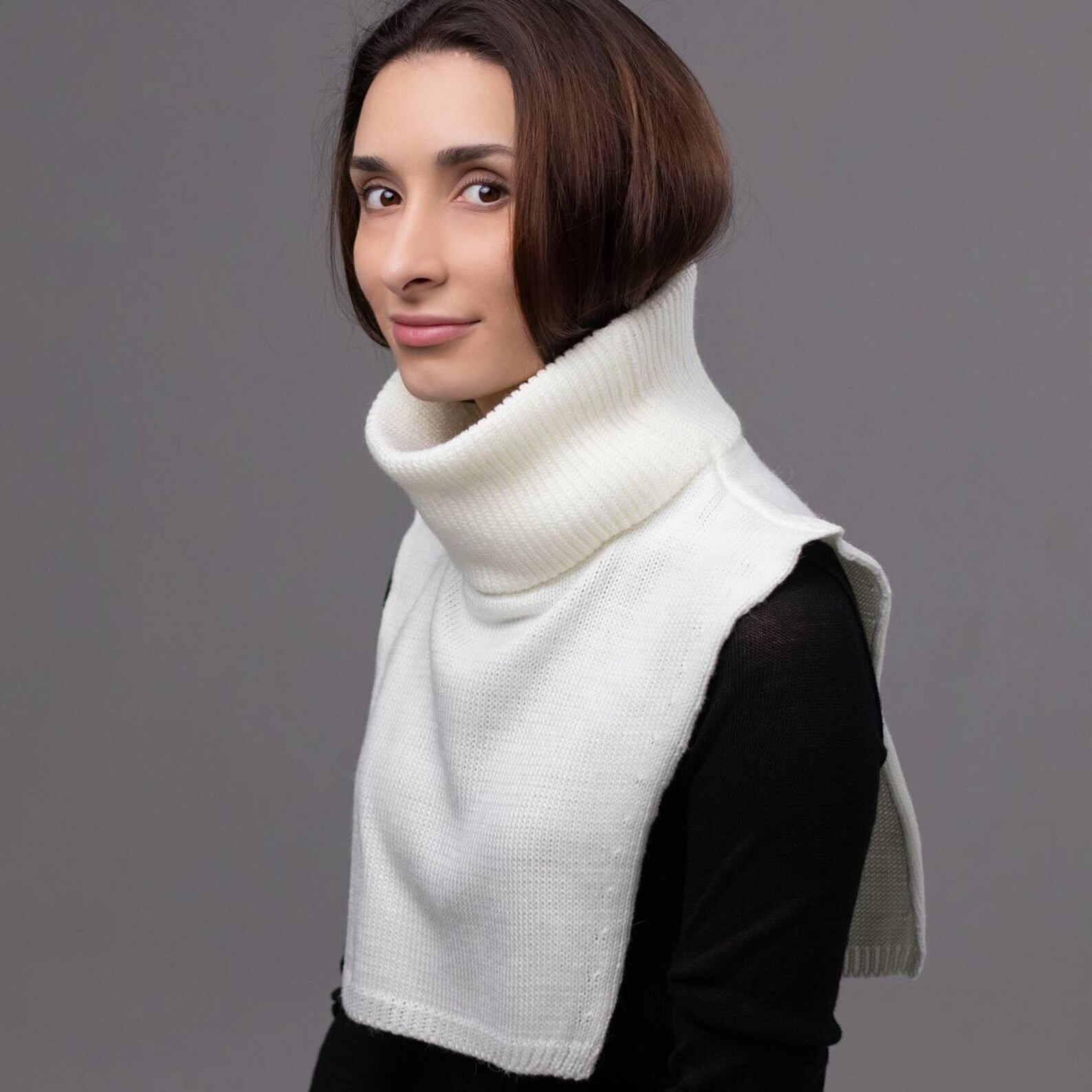 Turtleneck Dickie, Knit Mohair Dickie, Mock Turtleneck, Dickie Collar ...