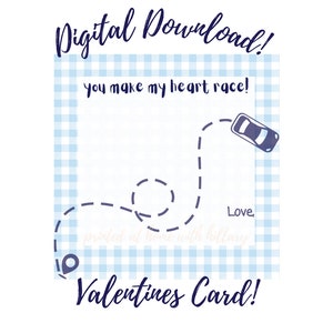 DIGITAL DOWNLOAD You Make My Heart Race Racing Car Boy Printable ...