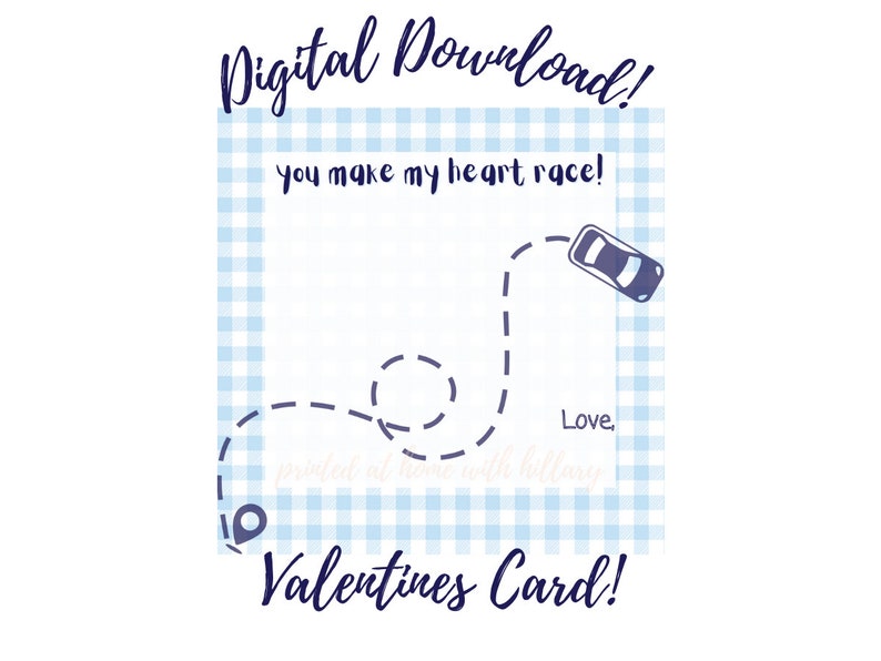 DIGITAL DOWNLOAD You Make My Heart Race Racing Car Boy Printable ...