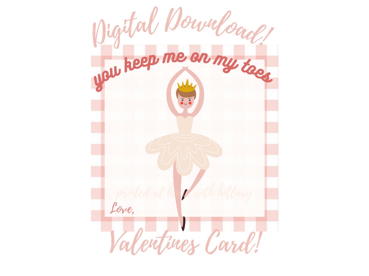 DIGITAL DOWNLOAD You Keep Me on My Toes Ballet Ballerina Printable ...