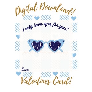 DIGITAL DOWNLOAD I Only Have Eyes for You Blue Hearts Sunglasses ...