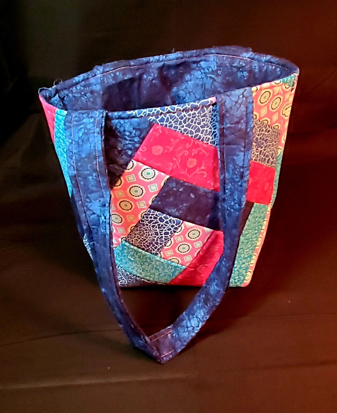 Pink and Blue Bag - Etsy