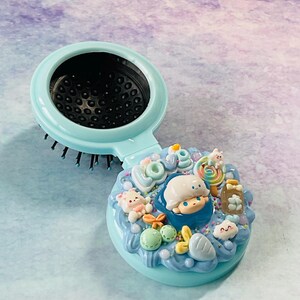 Dimoo Hair Brush and Mini Mirror Compact Decoden , DIY Ready to Ship ...