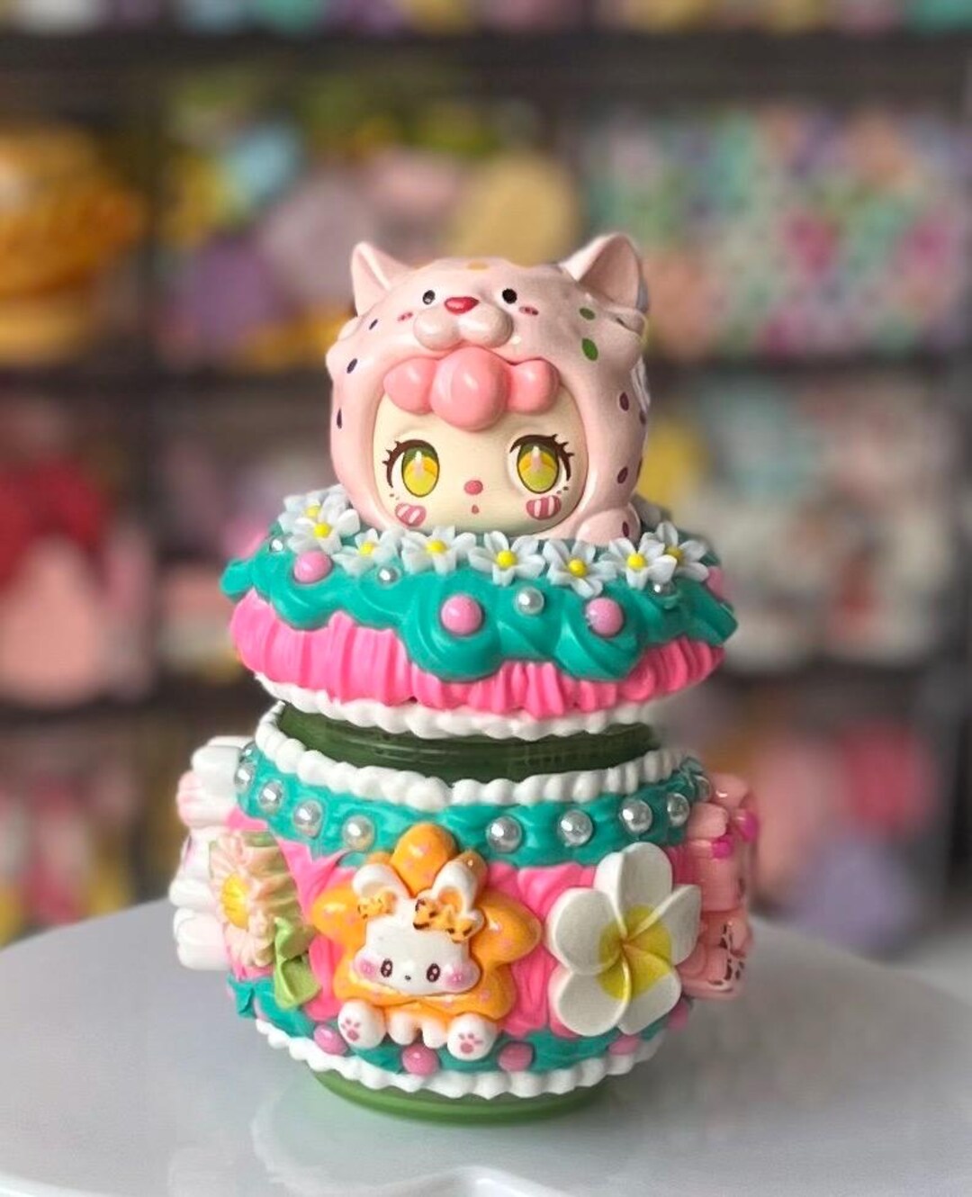 Cute Theme Ya-dom Hong Thai Herbal Inhaler Case , Decoden Cream Glue ...