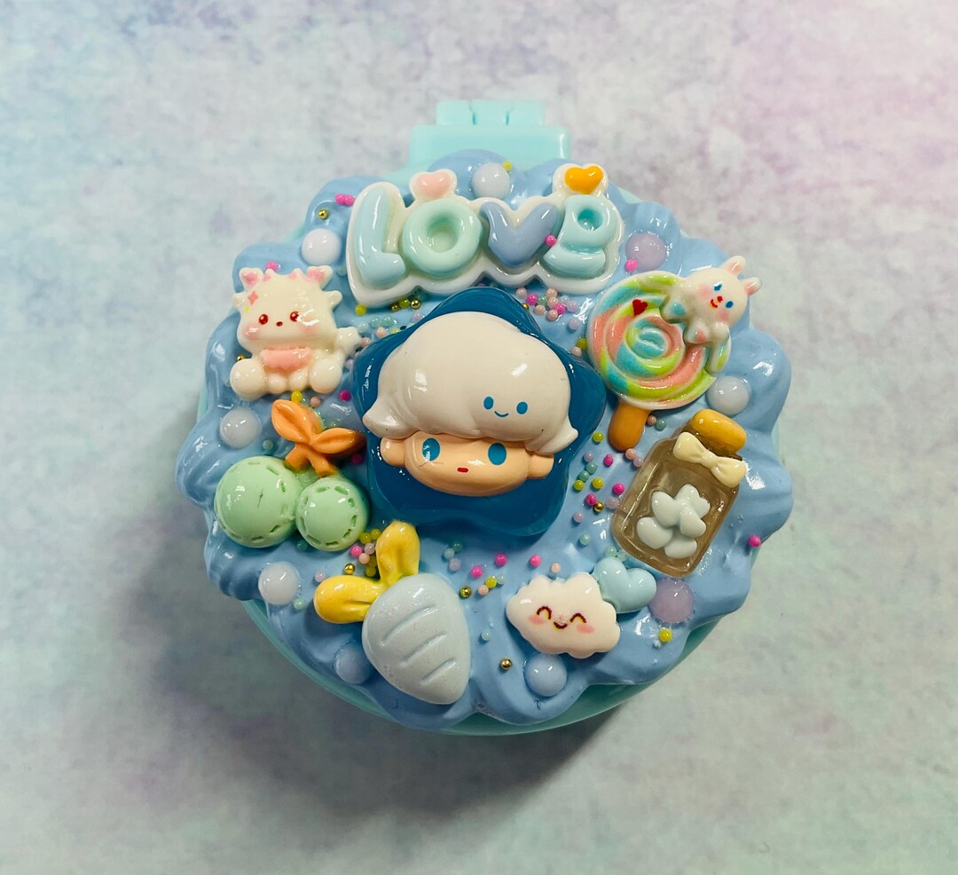 Dimoo Hair Brush and Mini Mirror Compact Decoden , DIY Ready to Ship ...