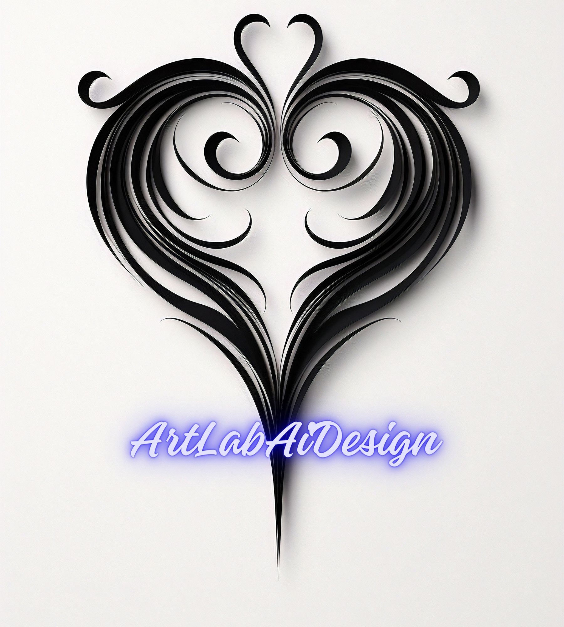 Open Heart for Love, Clipart, Colorful Design, Wall Art, Heart Shape ...