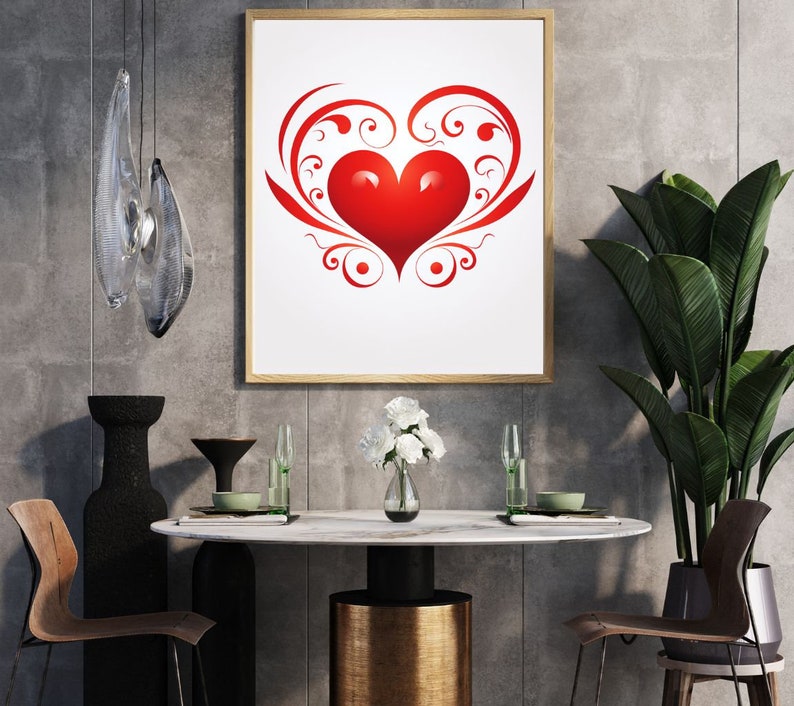 Love Heart - Red Heart, Wall Art, Heart-shaped, Love, Created by ...