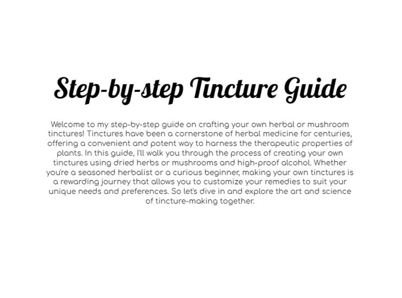 DIY Guide: Crafting Your Own Herbal Tinctures - Digital Download - Etsy