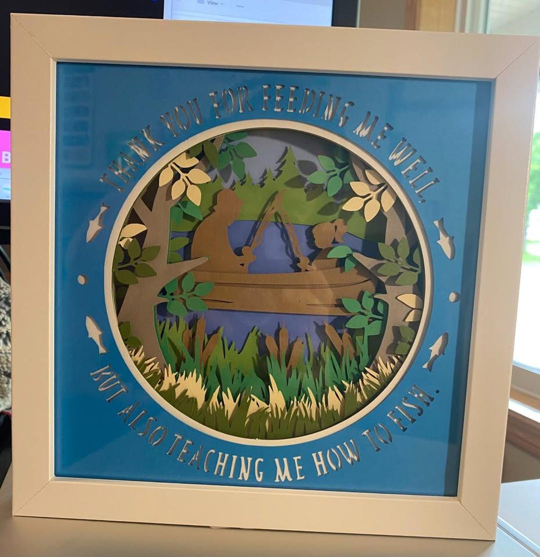 Father's Day Gift, Father's Day Shadow Box, Father's Day Fishing Gift ...