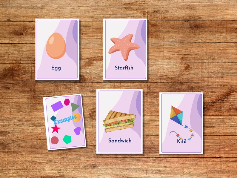 Shapes Flashcards Learn Shapes Toddler Shapes Flashcards Preschool ...