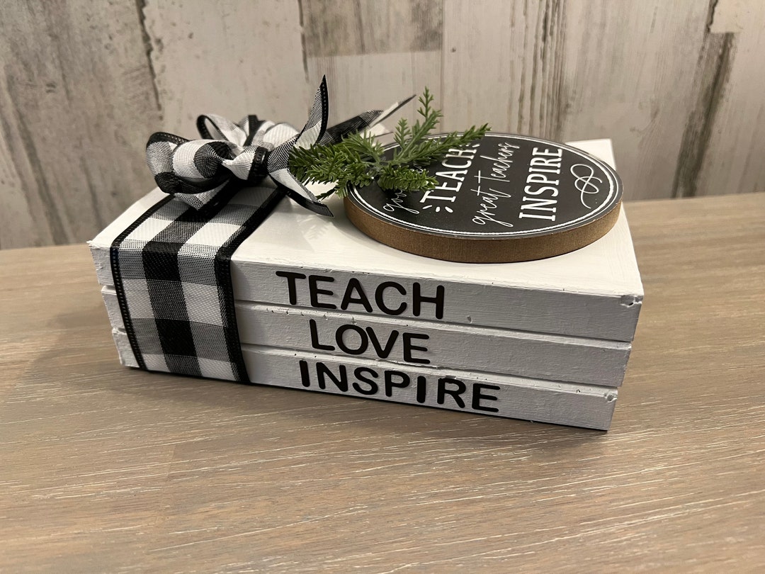 Bookstack Teacher Bookstack Teacher Gift Home Decor - Etsy