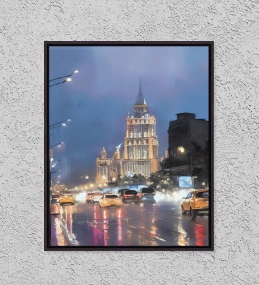 Town Colors Art Printable Digital Download Colorful Modern Street Art ...