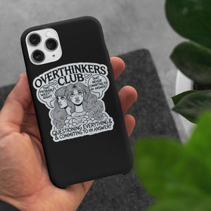 1 Pc Overthinkers Club Vinyl Sticker,sticker for Tablet Laptop Wall Car ...