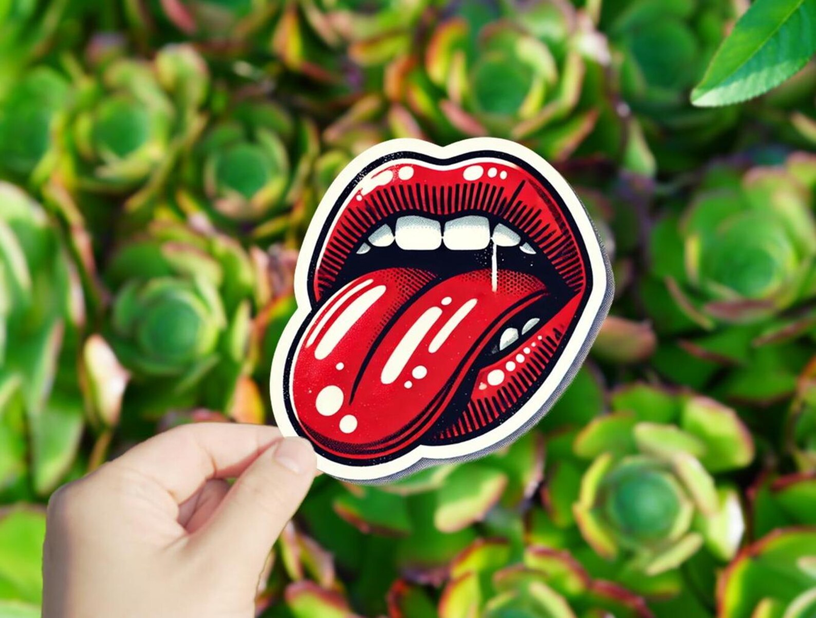 1 Pc Rock 'n' Roll Lips Vinyl Sticker,sticker for Tablets Laptop Wall ...