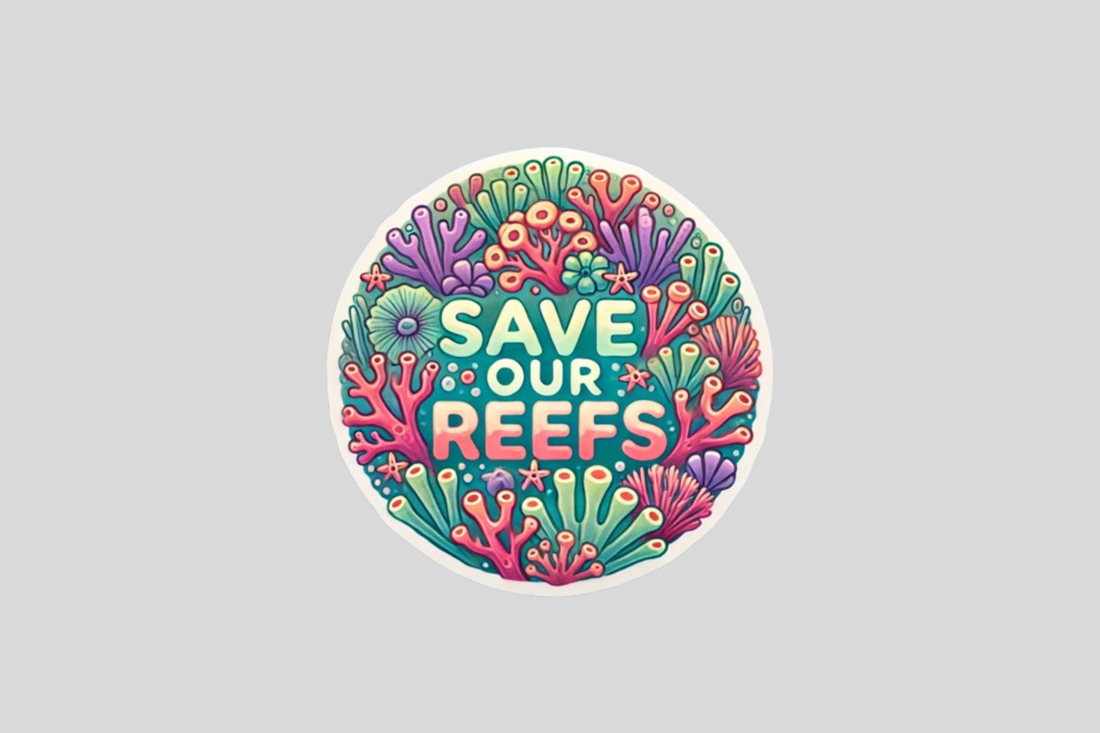 1 Pc Save Our Reefs Vinyl Sticker,sticker for Tablets Laptop Wall Car ...