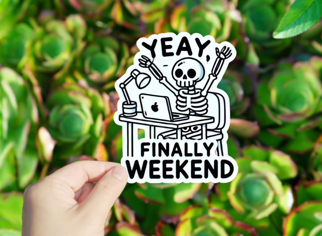 1 Pc Weekend Relief Vinyl Sticker,sticker for Tablets Laptop Wall Car ...