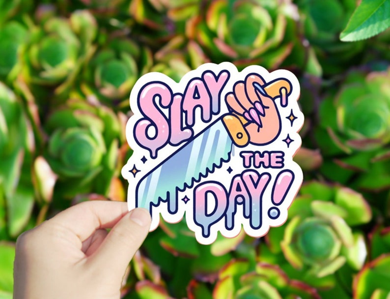 1 Pc "slay THE Day!" Vinyl Sticker,stickers for Tablets Laptop Wall ...