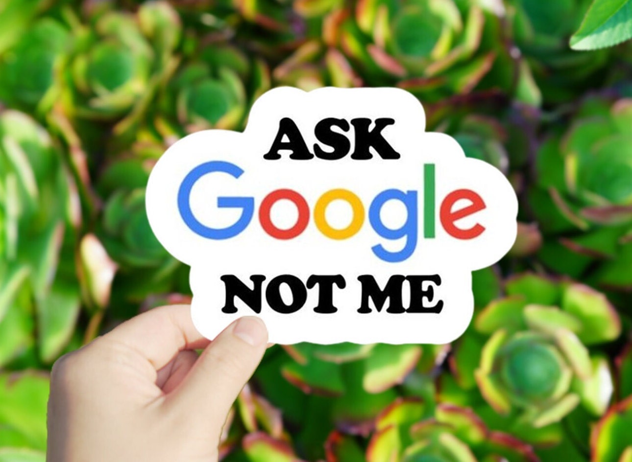 1 Pc ask Google Not Me Sticker, Vinyl Stickers, Digital Printing ...