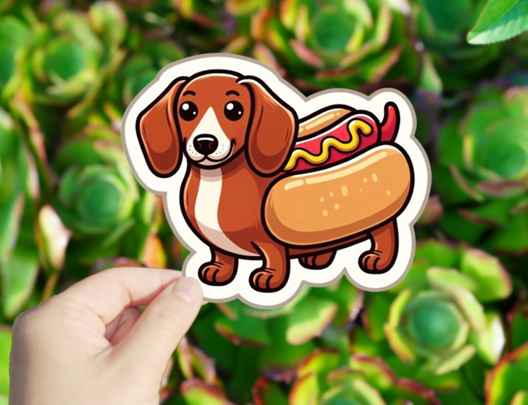1 Pc Hot Dog Dachshund Vinyl Sticker,sticker for Tablets Laptop Wall ...