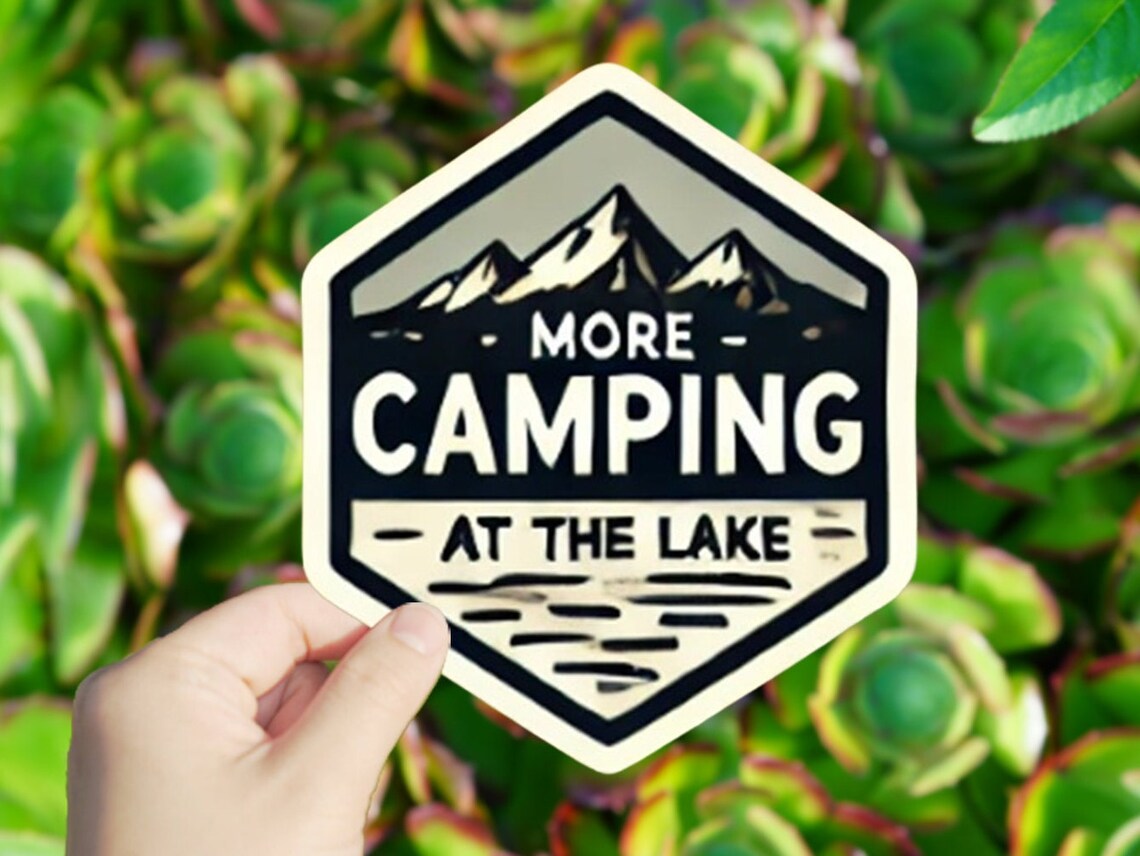 1 Pc Lake Camping Vinyl Sticker,stickers for Tablets Laptop Wall ...