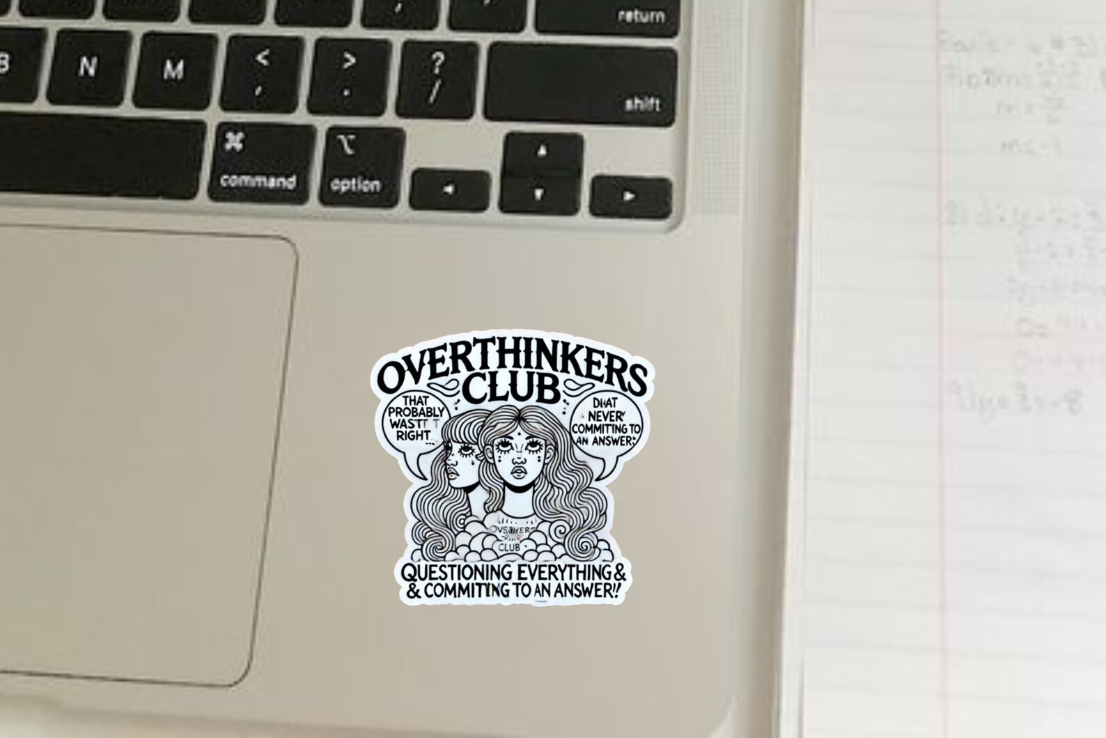 1 Pc Overthinkers Club Vinyl Sticker,sticker for Tablet Laptop Wall Car ...