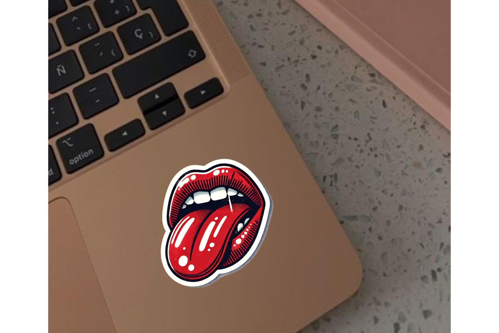 1 Pc Rock 'n' Roll Lips Vinyl Sticker,sticker for Tablets Laptop Wall ...