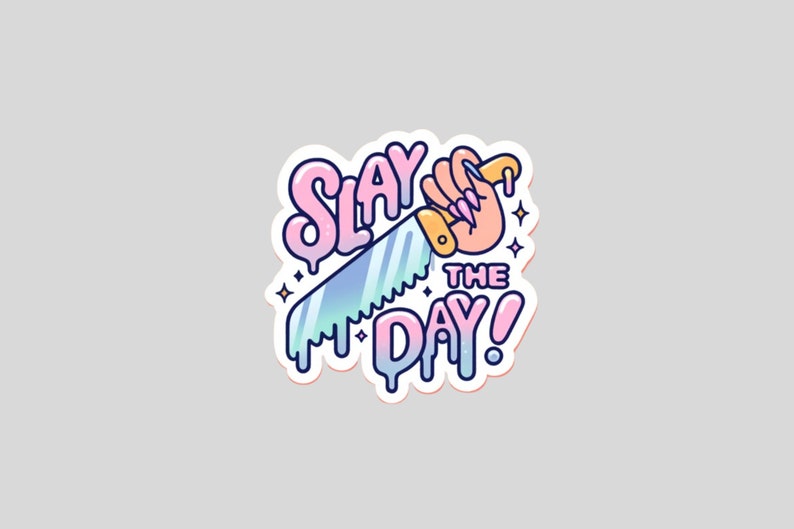 1 Pc "slay THE Day!" Vinyl Sticker,stickers for Tablets Laptop Wall ...