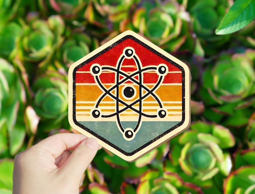 1 Pc Retro Atom Vinyl Sticker,sticker for Tablets Laptop Wall Car ...