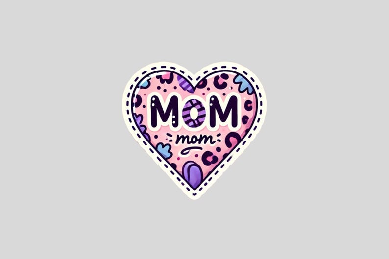 1 Pc Mom Heart Vinyl Sticker,sticker for Tablets Laptop Wall Car ...