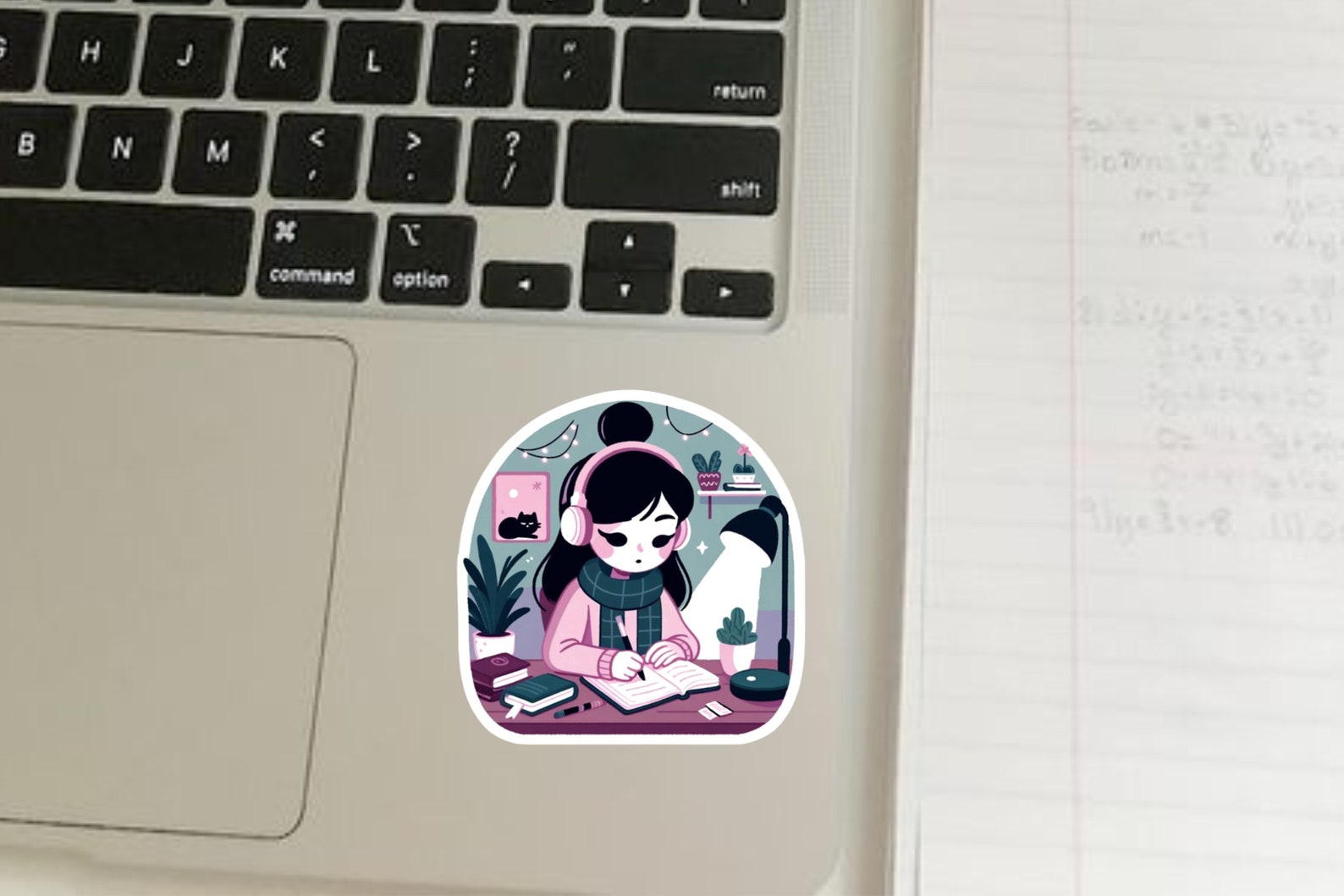 1 Pc Lofi Study Girl Vinyl Sticker,stickers for Tablets Laptop Wall ...