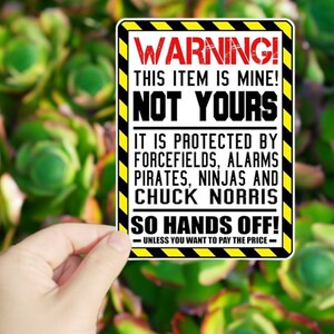 1 Pc Warning: Personal Property Protection Vinyl Sticker,sticker for ...