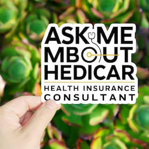 1 Pc "ask Me About Medicare" Vinyl Sticker , Sticker for Tablets Laptop ...