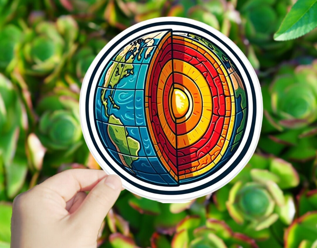 1 Pc Geological Layers of Earth Vinyl Sticker,stickers for Tablets ...