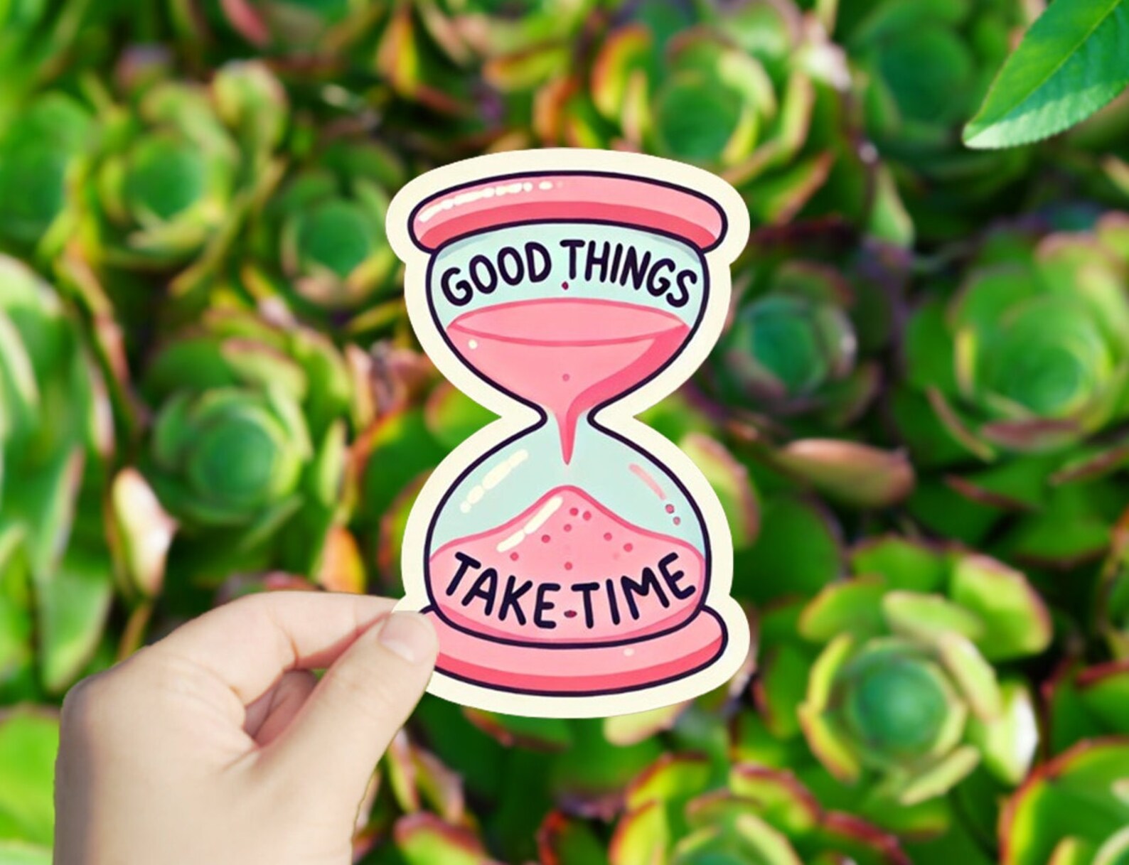 1 Pc Patience Hourglass Vinyl Sticker,sticker for Tablet Laptop Wall ...