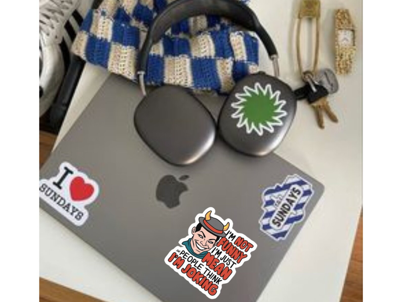 1 Pc "i'm Not Funny.." Vinyl Sticker , Sticker for Tablets Laptop Wall ...