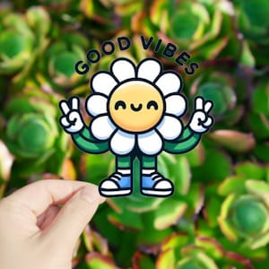 1 Pc GOOD VIBES Vinyl Sticker,sticker for Tablets Laptop Windows Bumper ...