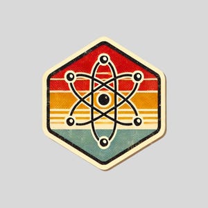 1 Pc Retro Atom Vinyl Sticker,sticker for Tablets Laptop Wall Car ...