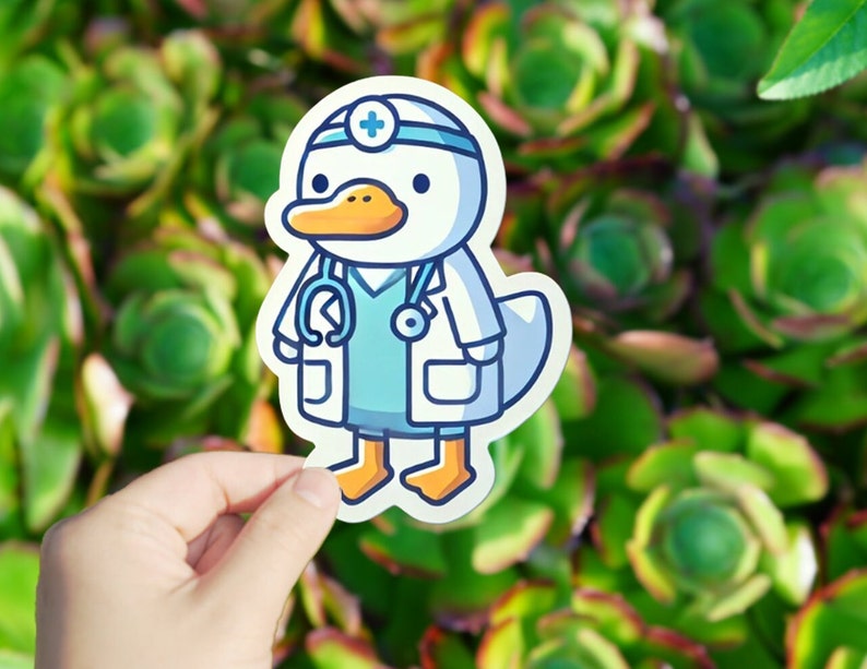 1 Pc Doctor Duck Vinyl Sticker,stickers for Tablets Laptop Wall Windows ...