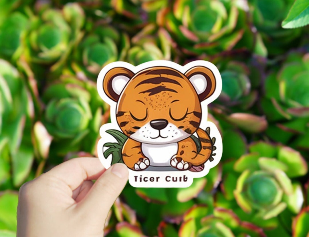 1 Pc Tiger Cub Vinyl Sticker,sticker for Tablets Laptop Windows Bumper ...