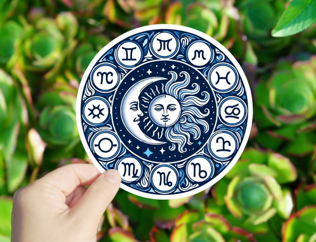 1 Pc Celestial Harmony Zodiac Wheel Vinyl Sticker,stickers for Tablets ...