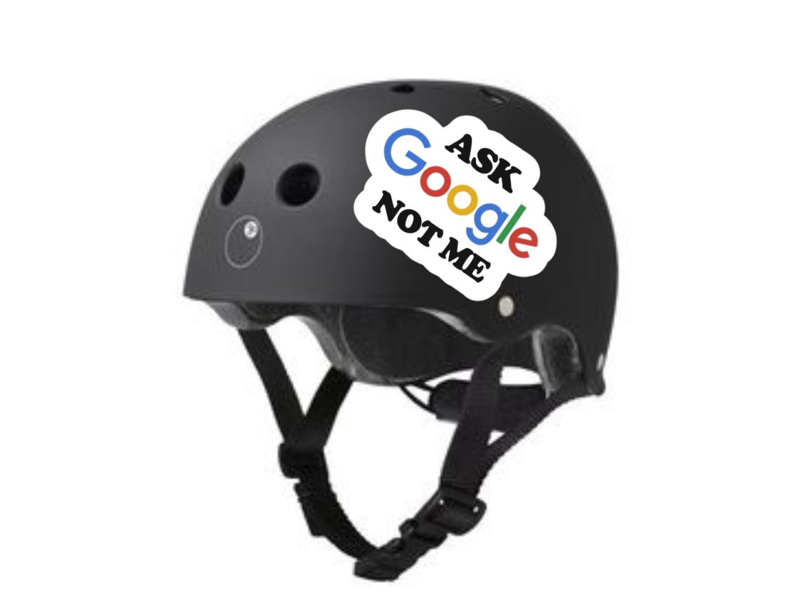 1 Pc "ask Google Not Me" Sticker, Vinyl Stickers, Digital Printing ...