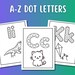 A-Z Letters Dot Marker Coloring Pages, Preschool Homeschool Camp ...