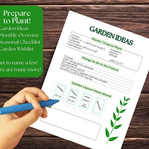 Printable Gardening Planner and Journal, Plant Tracker, Plant Care ...